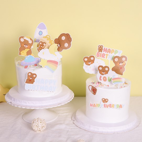 Jual Topper Korean Cake bear beruang hiasan kue ultah ulang tahun ...