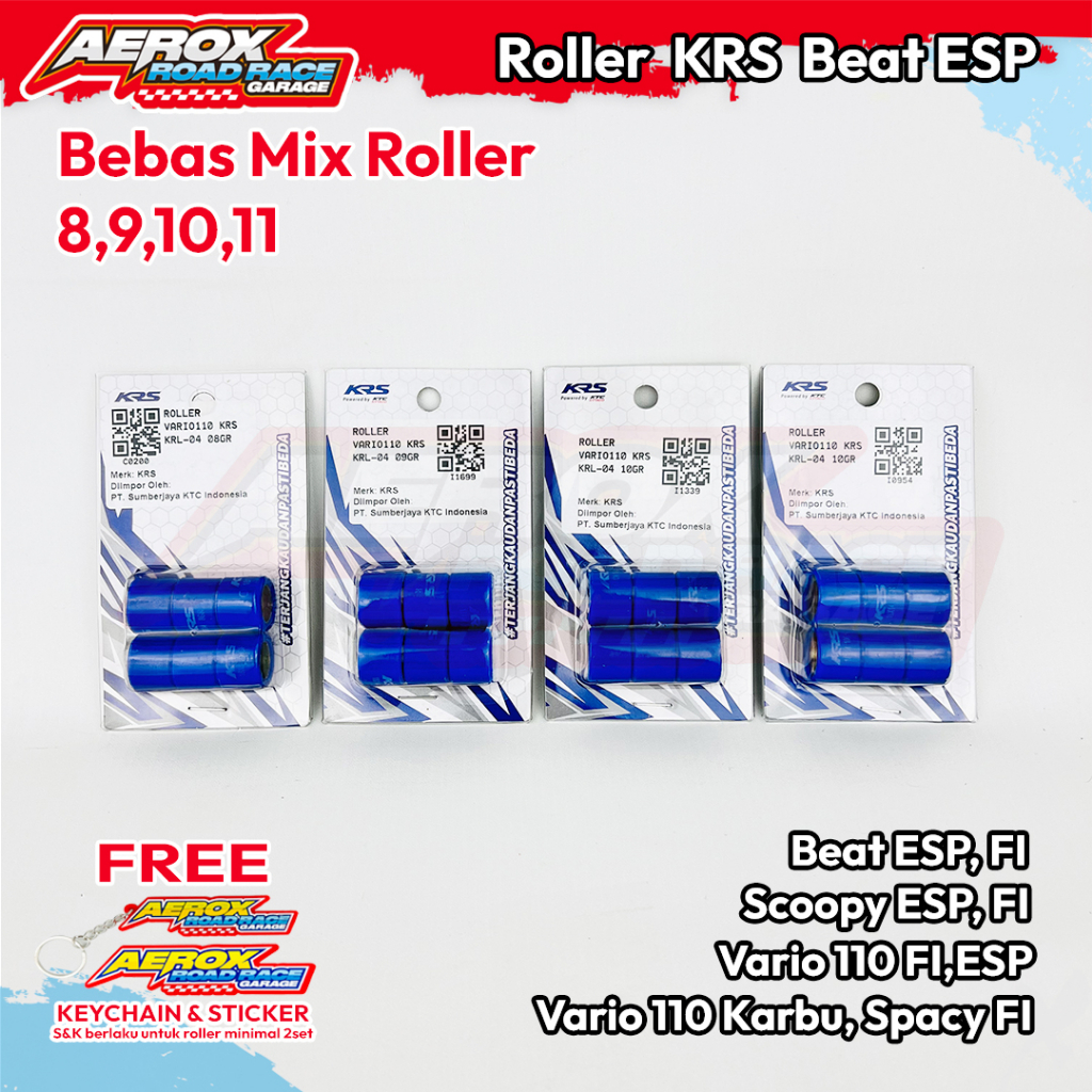 Jual Roller KRS KTC 8 9 10 11 ECERAN Bisa MIX Beat Scoopy Vario110 Spacy FI esp vario 110 karbu ...