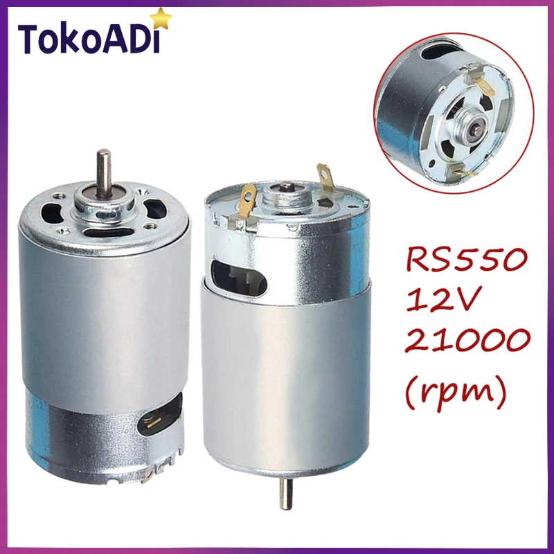 Jual Rs550 Dinamo Motor Dc 12v 21000 Rpm Cordless Drill Untuk Alat Elektronik Diy | Shopee Indonesia