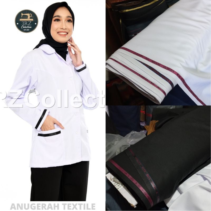 Jual kain hugo boss bahan celana rok seragam pdh pns hitam putih semi ...