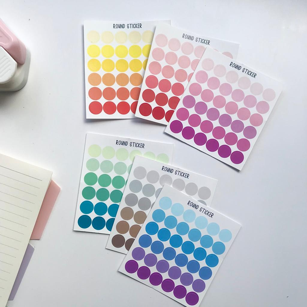 Jual Stiker dot 1CM/ Round circle sticker/ stiker dekorasi jurnal ...
