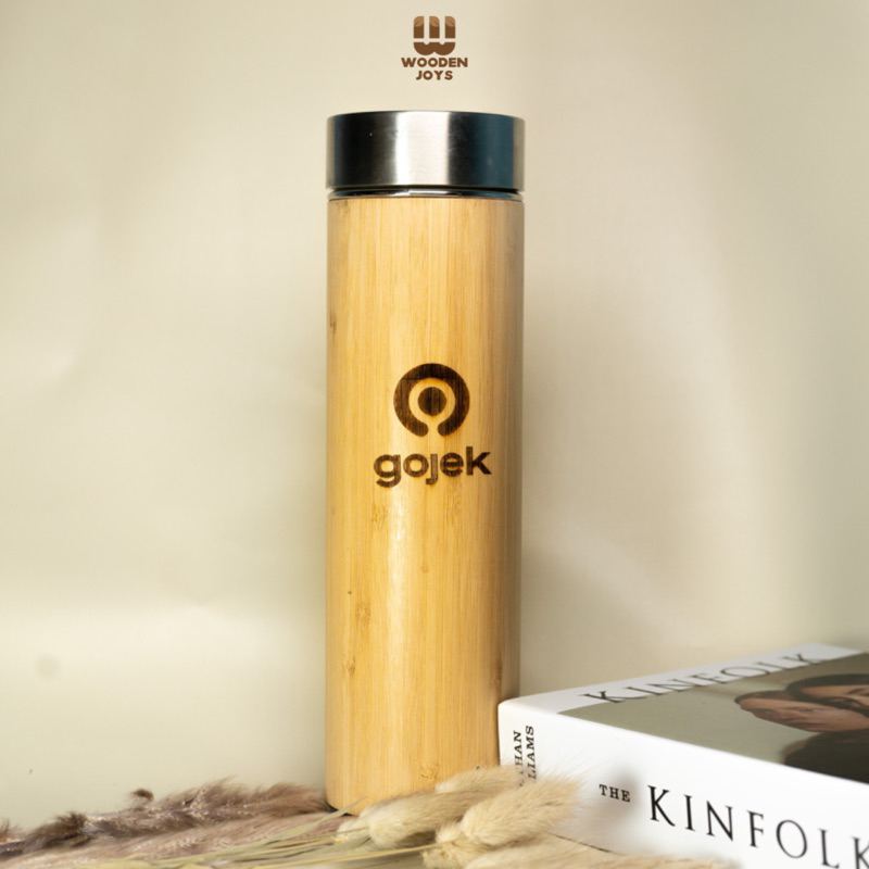 Jual [FREE GRAFIR] Tumbler Bamboo Stainless Steel| Coaster Custom ...