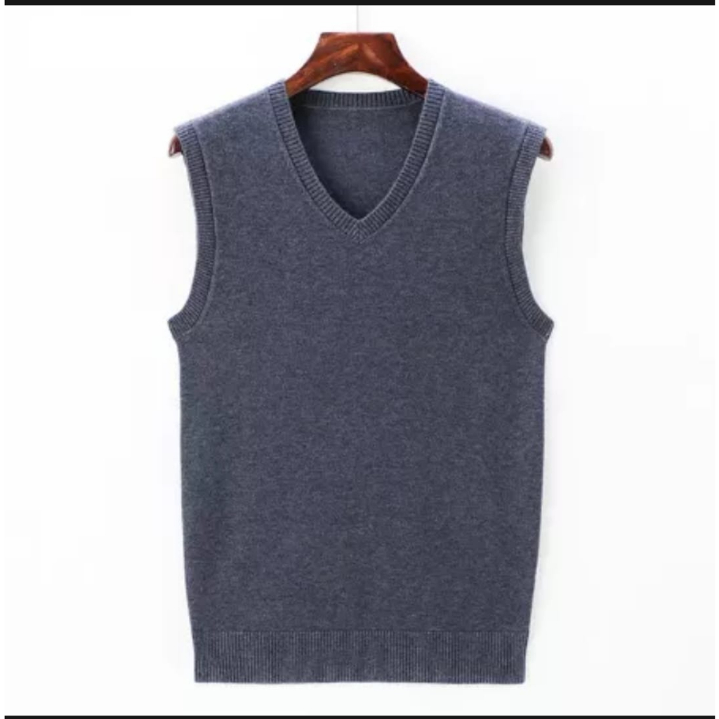 Jual Rompi Rajut Pria Korean Style - Rompi rajut polos - vest knit ...