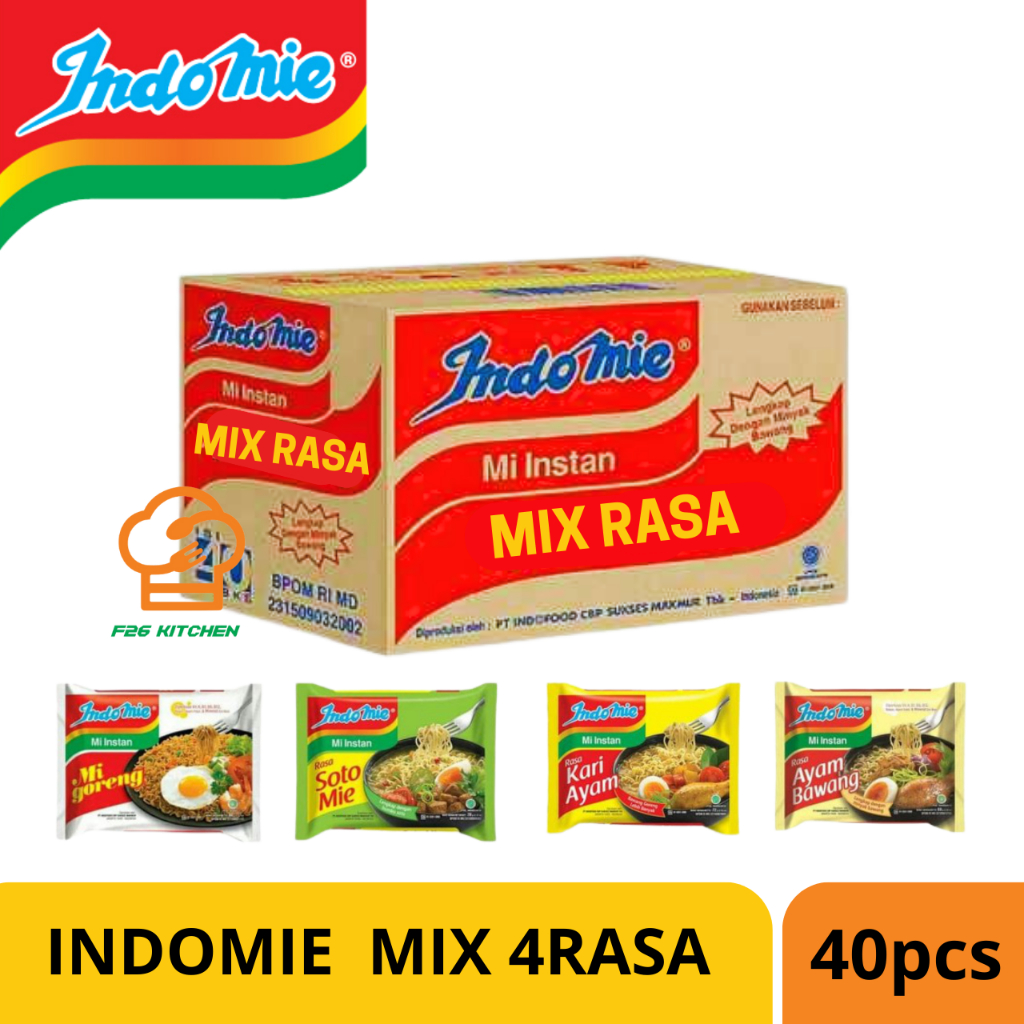 Jual Indomie 1 Dus Campur 4 Rasa Isi 40pcs/ Indomie Mix 4 Rasa 40pcs ...