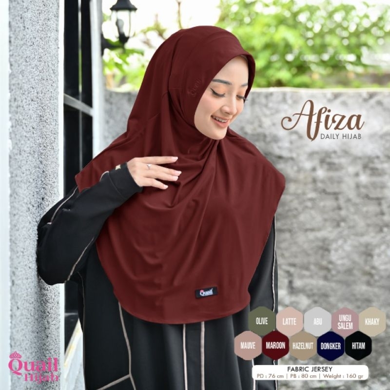 Jual Jilbab Afiza by Quail Hijab | Shopee Indonesia