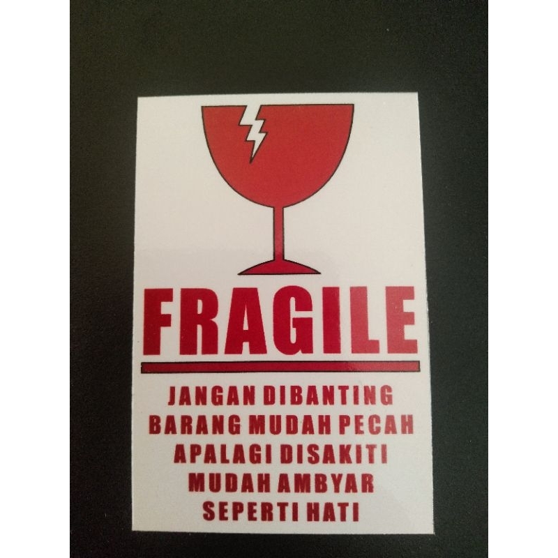 Jual stiker fragile | stiker barang mudah pecah | Shopee Indonesia