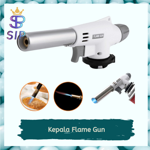 Jual Kepala Flame Gun BBQ White Portable Gas Blow Torch Butane LAS api jet korek pemantik ...