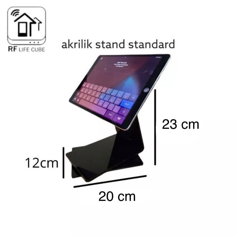 Jual Acrylic Standing Dudukan Putar Tablet Ipad HP Acrilik Stand ...