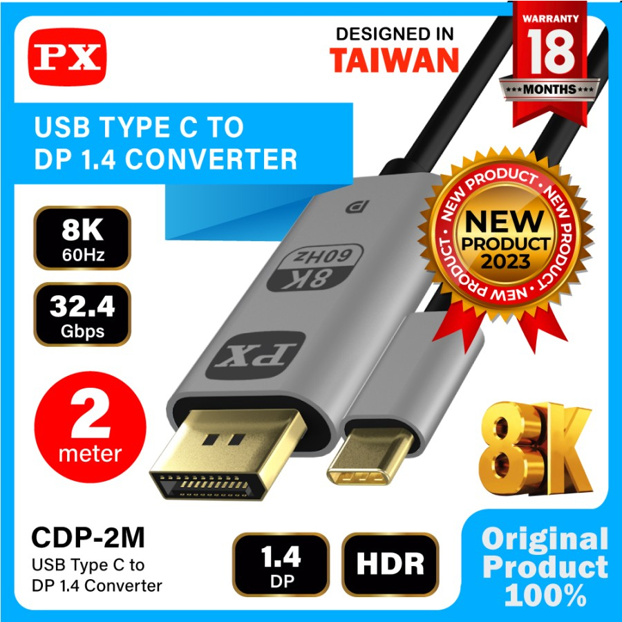 Jual Kabel USB Type C Converter to Display Port Laptop ke TV 8K PX CDP ...