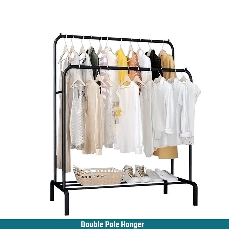 Jual Double Stand Hanger Dan Single Stand Hanger Rak Gantungan Baju ...