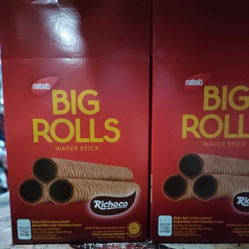 Jual nabati big rolls wafer stick wafer roll isi krim cokelat keju ...