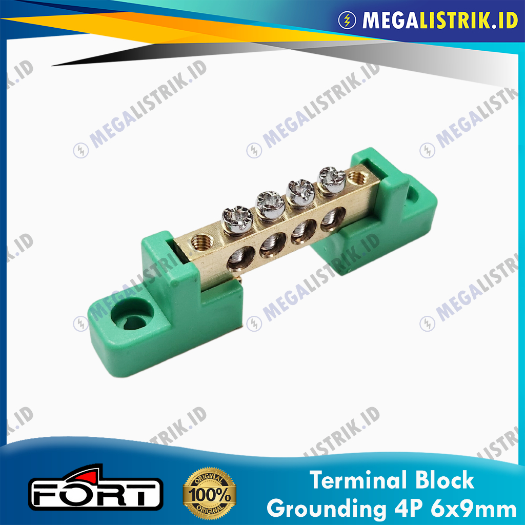 Jual TERMINAL BLOCK GROUNDING 4P 6X9 MM / TERMINAL BLOK GROUND ARDE 4 ...