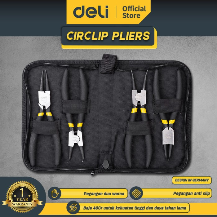 Jual Deli Bent Pliers Set / Tang Penjepit Set 4 pcs 7 Inch Oxford ...