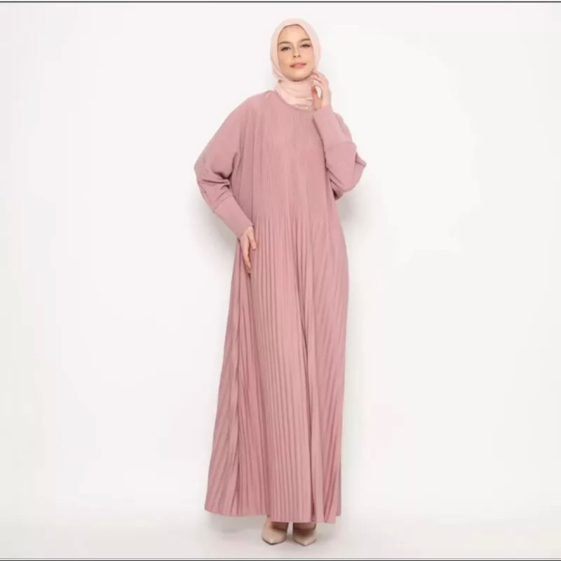 Jual Gamis plisket amiliah hyget super sower | Shopee Indonesia