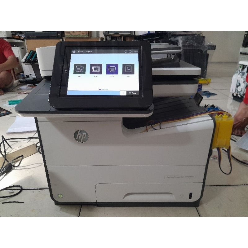 Jual printer hp pagewide Enterprise color mfp 586 chiples dan infus ...