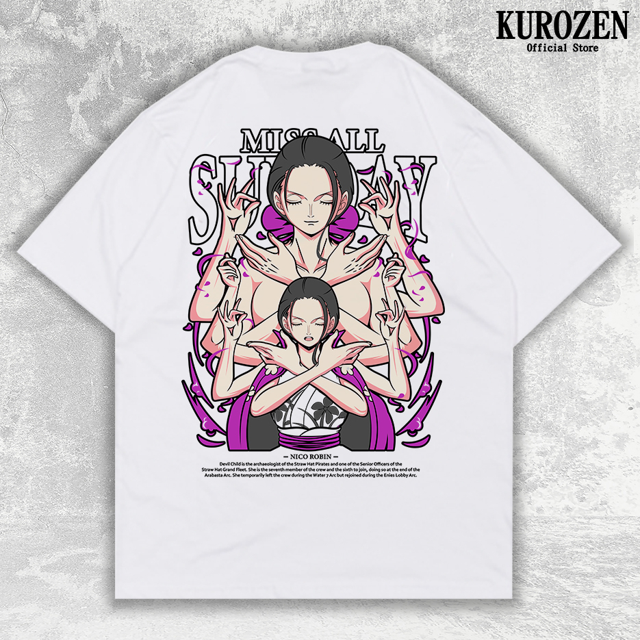 Jual Kaos Anime Nico Robin One Piece Series Combed 24s - Kurozen ...