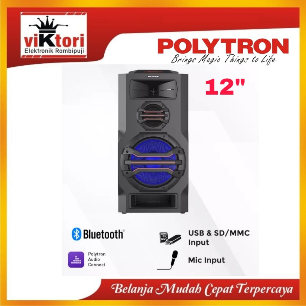 Jual POLYTRON ACTIVE SPEAKER PAS12SA15 / POLYTRON BLUETOOTH SPEAKER ...