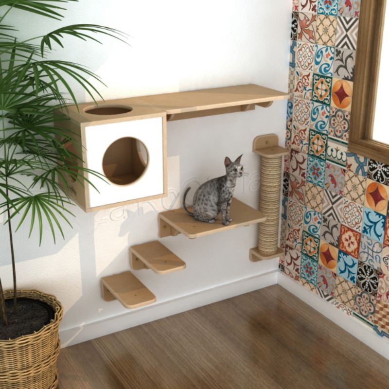 Jual Cat Playground / Cat Wall / Panjatan Kucing / Rumah Kucing / Cat ...