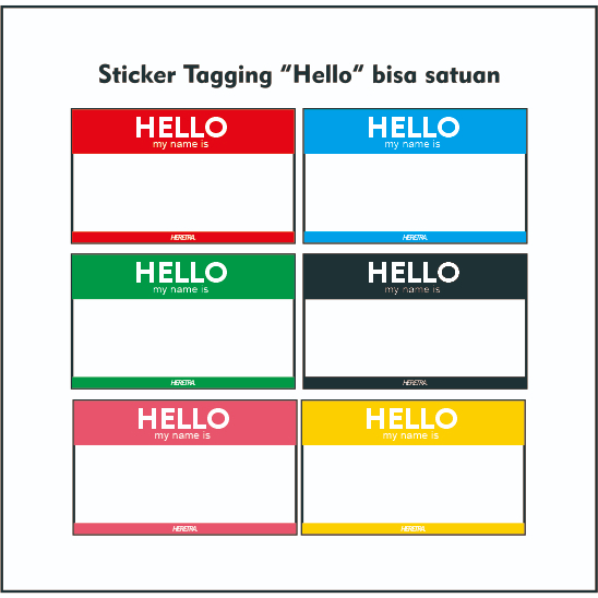 Jual STICKER TAGGING HELLO MY NAME IS | Shopee Indonesia
