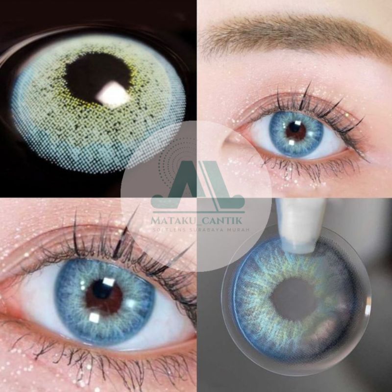 Jual Softlens Premium Hijau Kebiruan Tanpa Ring Minus/Normal Diameter ...