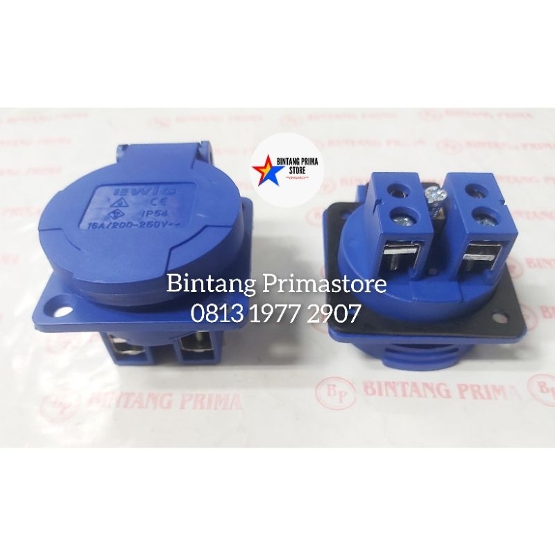 Jual Socket / Stop Kontak Panel Mounting 2P 16A 220V EWIG | Shopee Indonesia