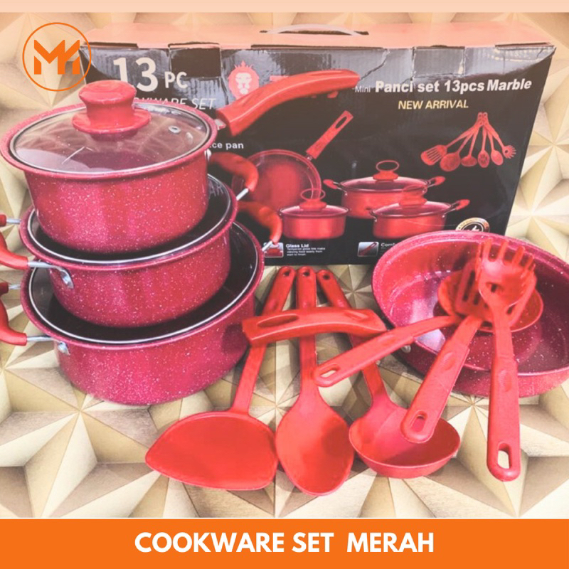 Jual MM - A071 - COOKWARE SET ISI 13 SET KOMPLIT / PERALATAN MASAK ...