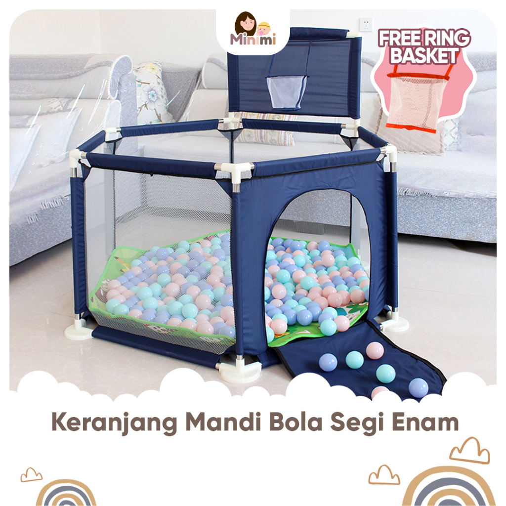 Jual Minimi Kolam Mandi Bola Keranjang Pagar Mandi Bola Anak Basket ...