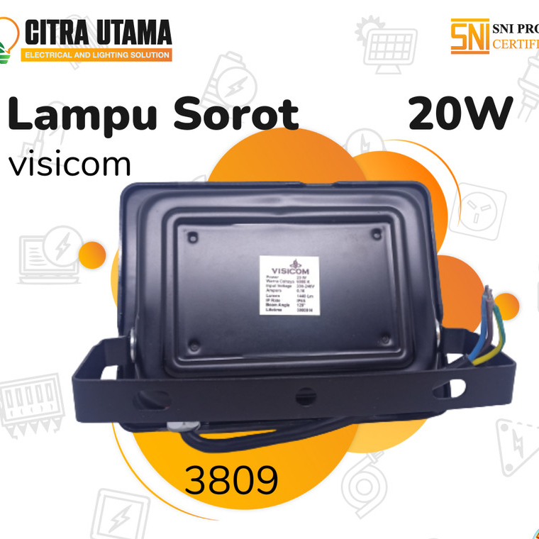 Jual LAMPU SOROT LED VISICOM SMART 20 WATT K3809 | Shopee Indonesia