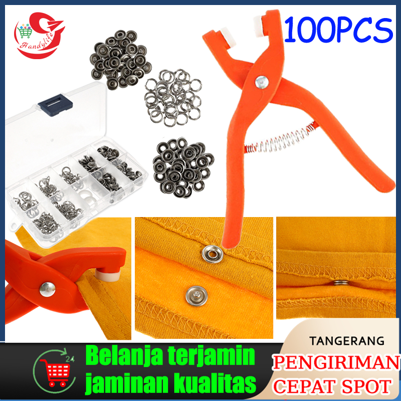 Jual Button Pliers Press Studs Tool Kit Studs Plie Fastener Button ...
