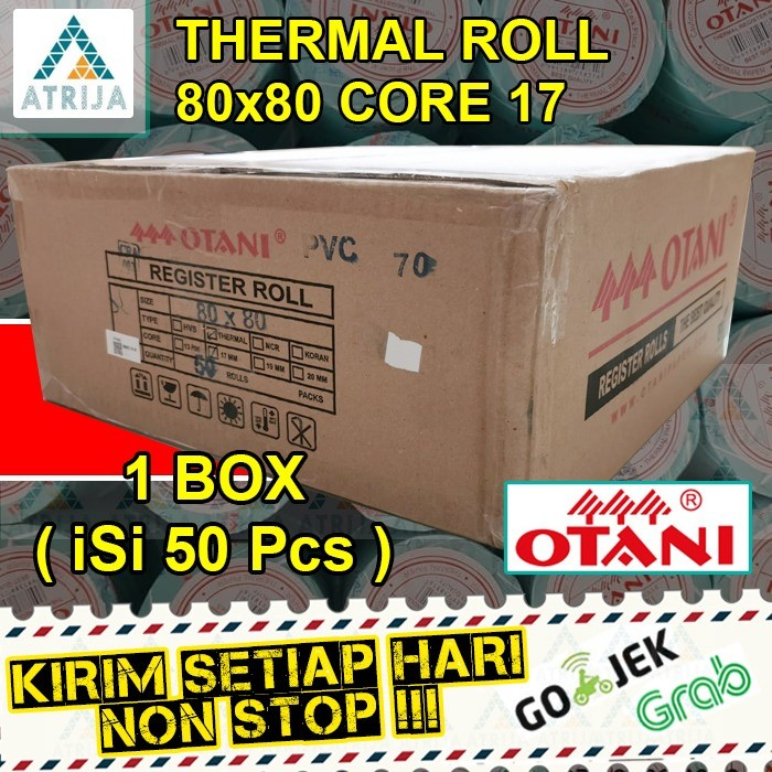 Jual Thermal Roll 80x80 Core 17. 1 Box (50 Roll). Kertas Struk Kasir ...