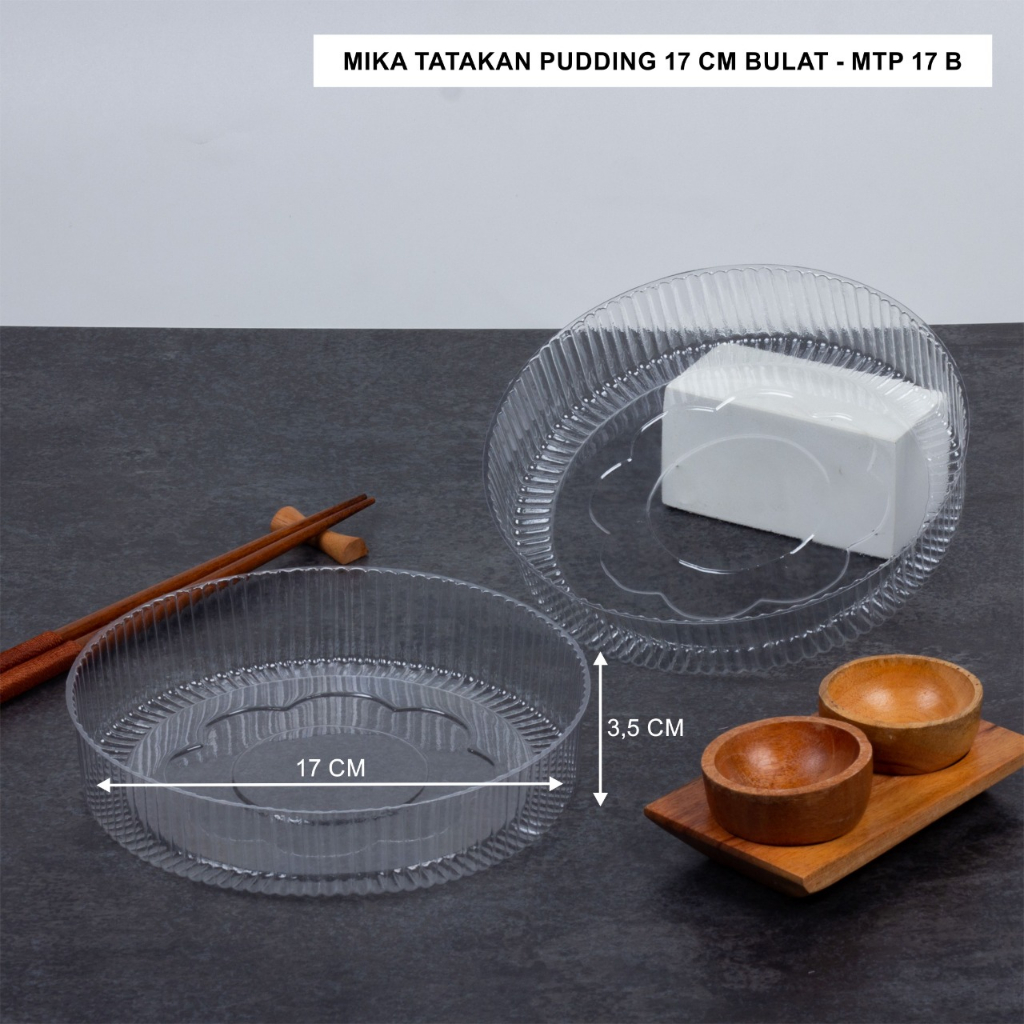 Jual Mika Tatakan Pudding Bulat Diameter 17 Cm Isi 10 Pcs MTP-17B ...