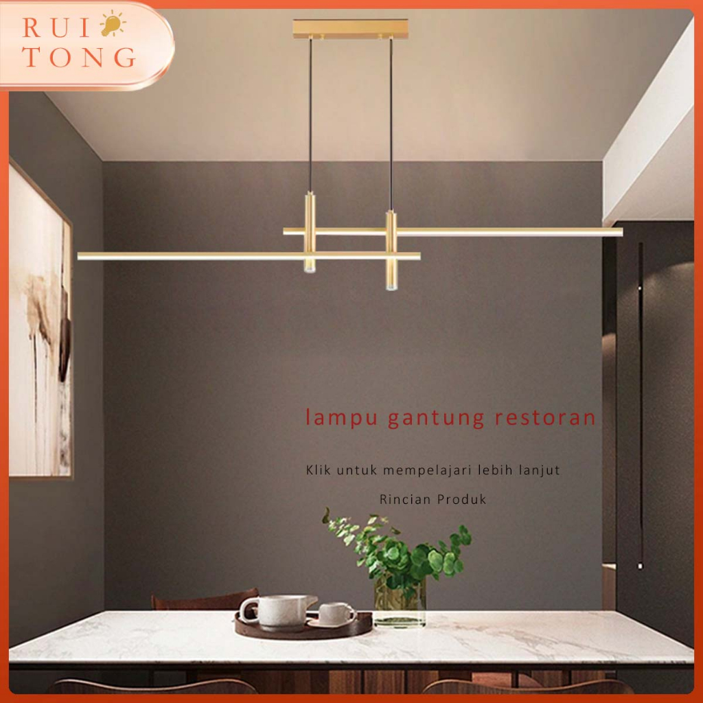 Jual Lampu gantung restoran Lampu restoran strip minimalis nordic lampu bar minimalis modern ...