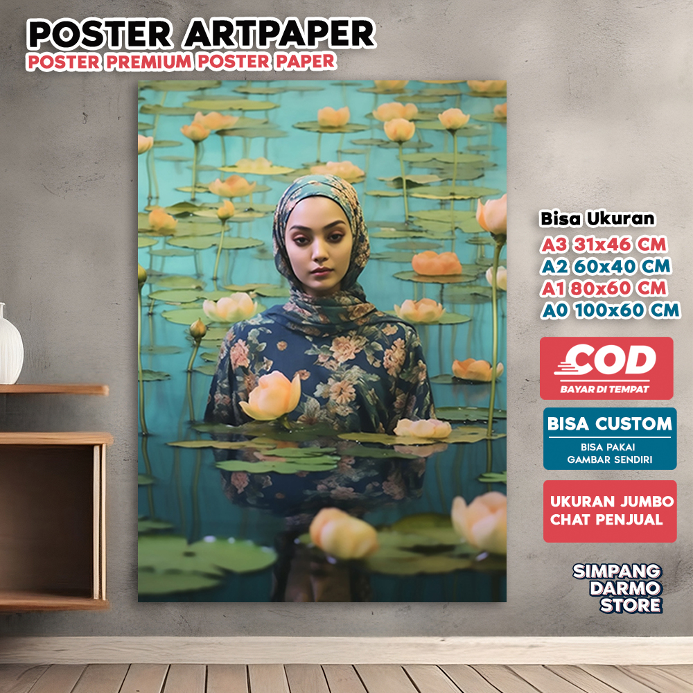 Jual Poster Poster Hijab Cantik Inspirasi Estetik untuk Dekorasi Rumah ...