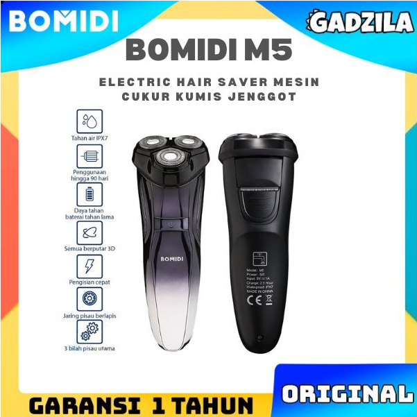 Jual BOMIDI M5 Alat Cukur Elektric Shaver Wireless Listrik Hitam ...
