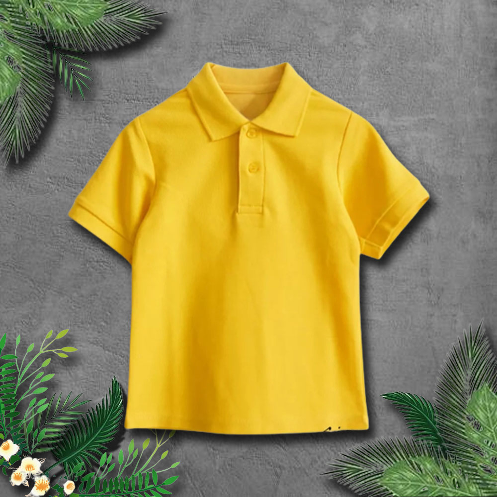 Jual Baju Pollo Anak Polos Lengan Pendek Lengan Pendek Usia 1-12 Tahun ...