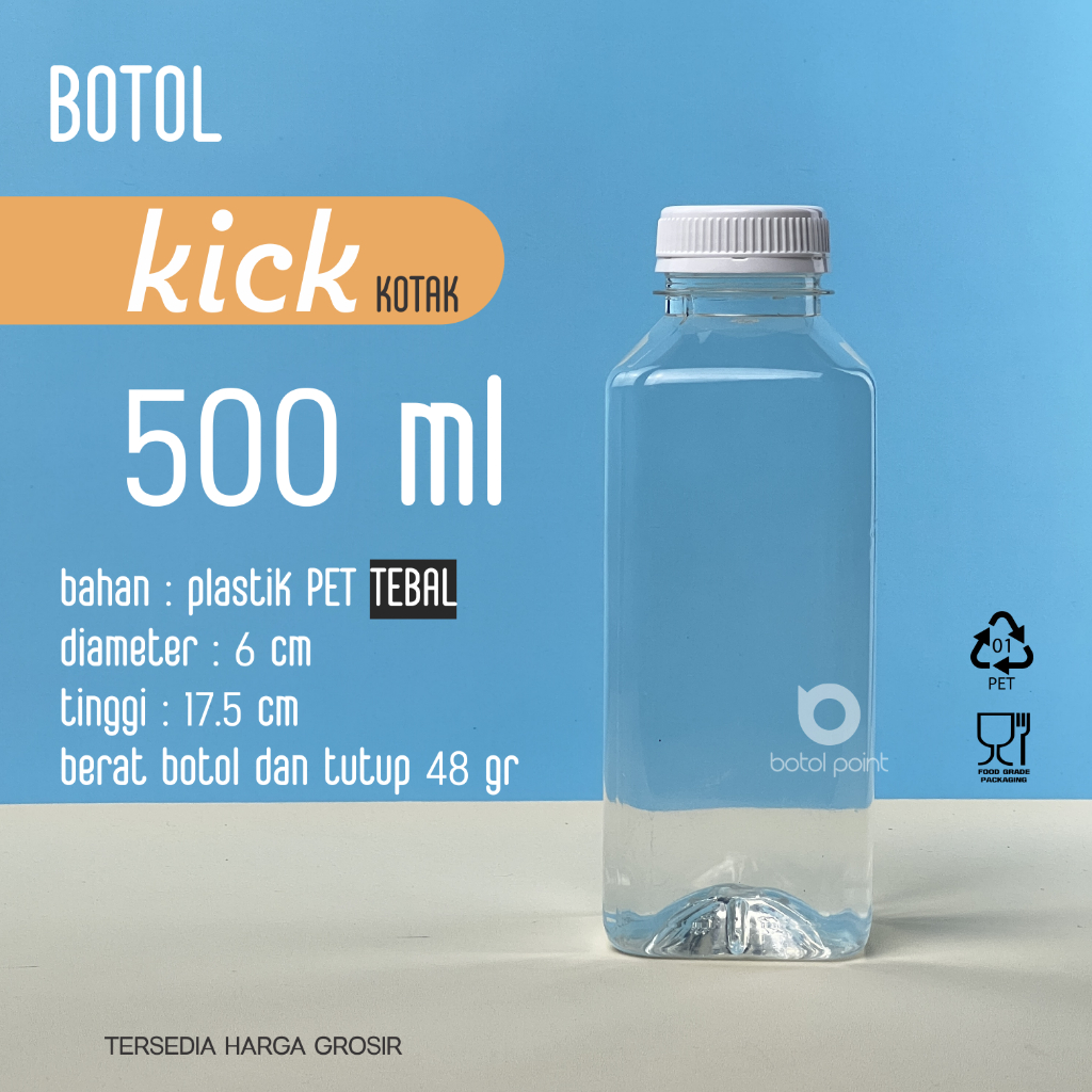Jual Botol Kick 500 ml - Botol Plastik 500 ml | Shopee Indonesia