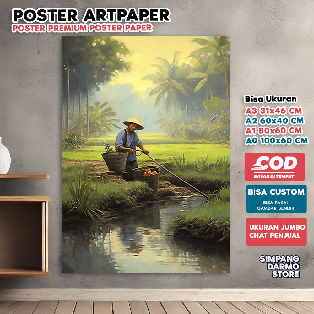 Jual Poster Poster Poster Sawah Indah Indonesia: Keindahan Estetik ...