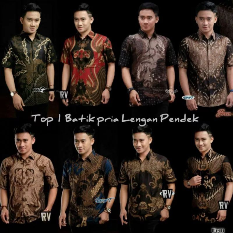 Jual Kemeja Batik Pria Lengan Pendek Nusantara Baju Kantor M L XL 2XL 3XL | Shopee Indonesia