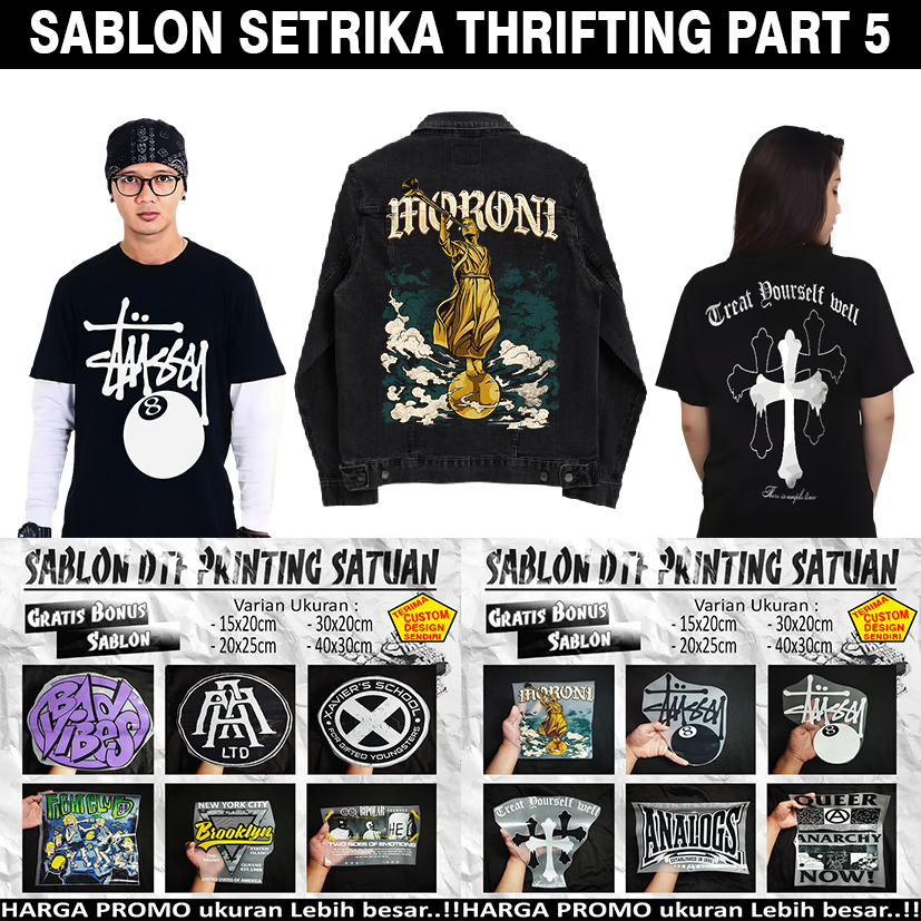Jual Sablon hoodie dtf satuan thrifting part 5 sablon kaos setrika ...