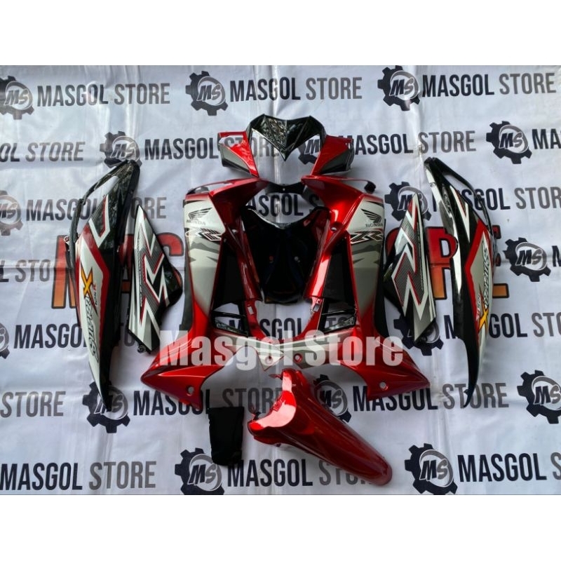 Jual Full body halus Supra X 125 R / Supra X Batman Merah Hitam Plus ...