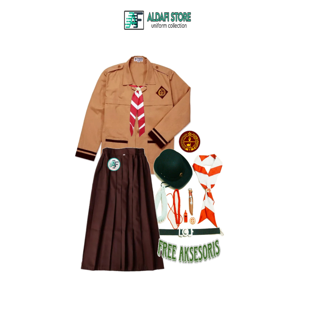 Jual Seragam Pramuka Siaga SD Anak Perempuan Kelas 1-6 SD Lengkap Free ...