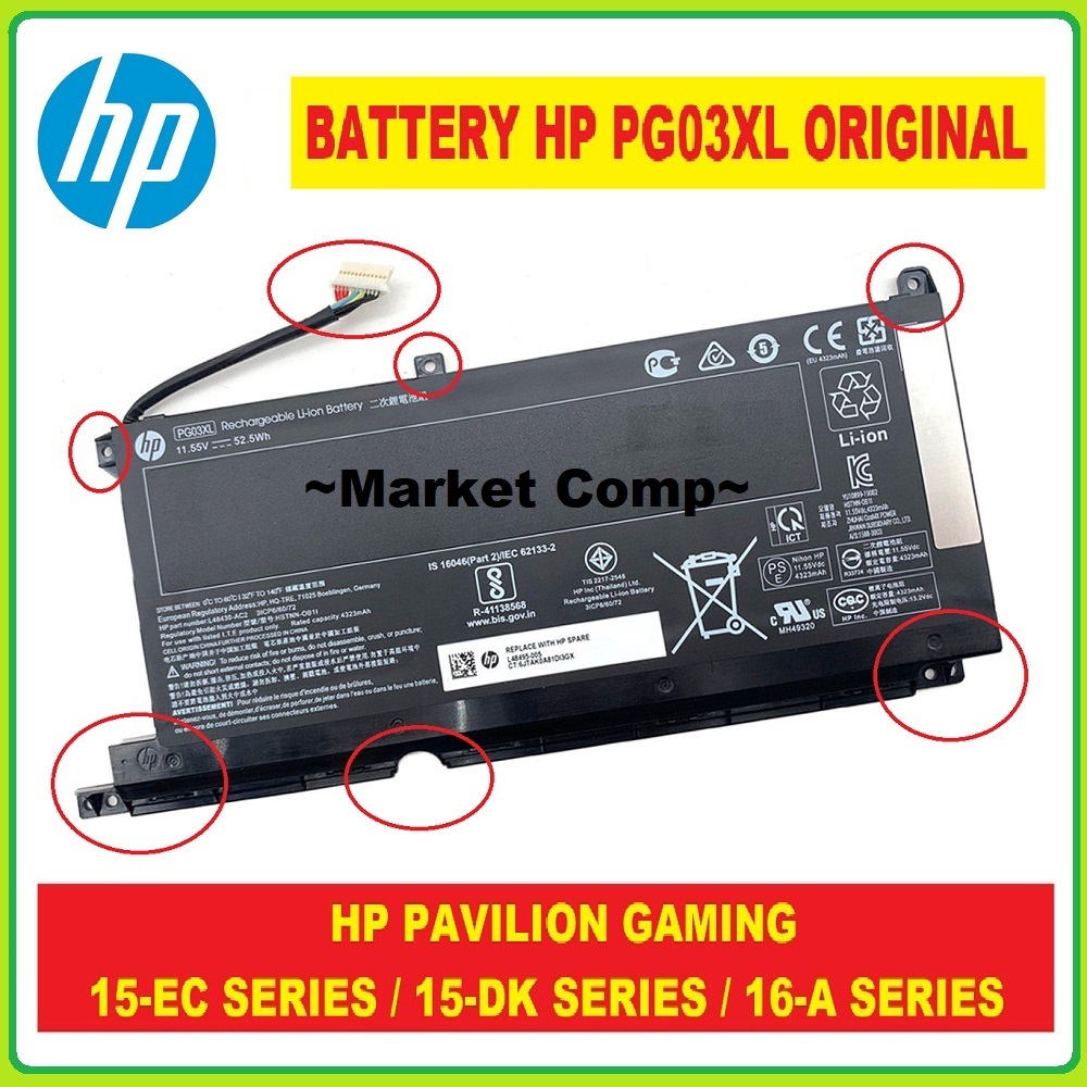 Jual PG03XL ORIGINAL Battery PG03XL HP Pavilion 15 Gaming Baterai HP PG03XL ORIGINAL HP Pavilion ...
