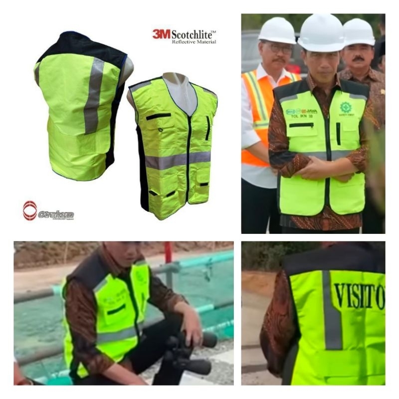 Jual OTRAHUM Rompi Vest Proyek Safety Engineer K3 Parasut furing Jala ...