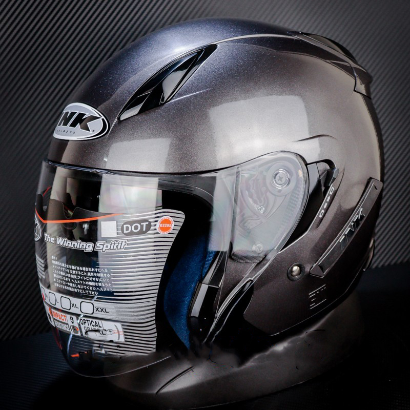 Jual HELM INK METRO2 SOLID GUN METAL - DOUBLE VISOR | Shopee Indonesia