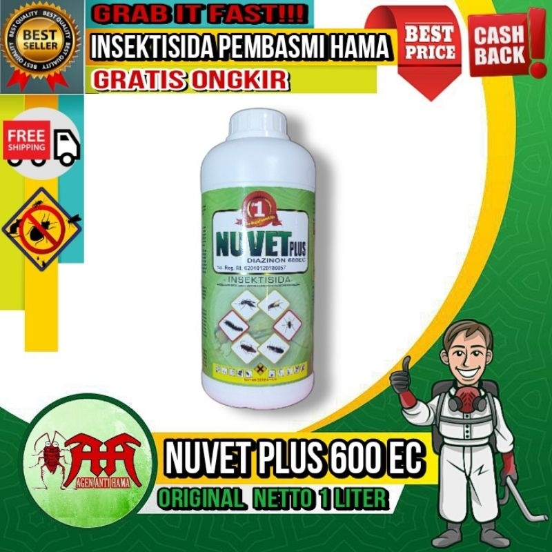 Jual NUVET PLUS 600 EC | Obat Fogging Cairan Insektisida Ampuh Pengendali Hama | Shopee Indonesia