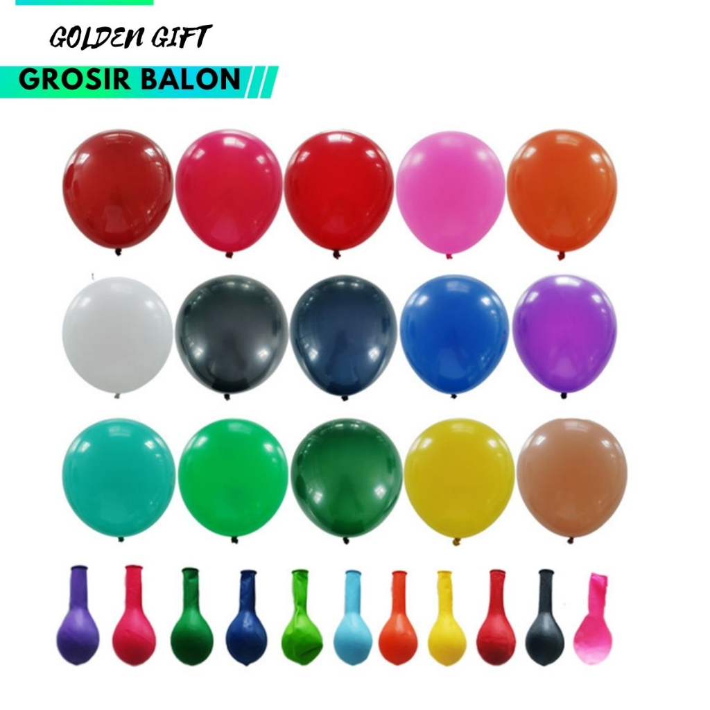 Jual Balon latex doff 100pcs bulat balon karet doff wanar warni ukr 12 ...