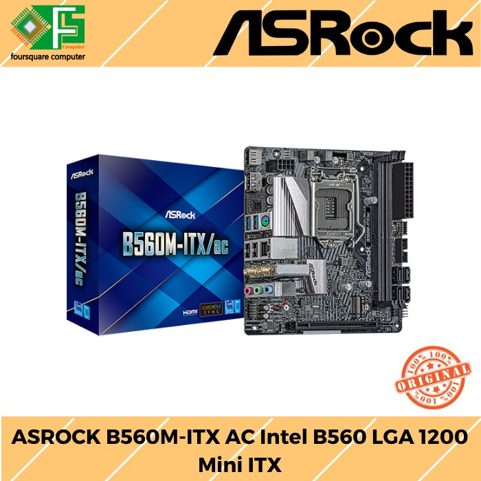 Jual Motherboard Asrock B560M-ITX/ac | Intel LGA 1200 | Intel Gen 10 ...
