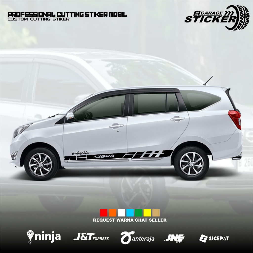 Jual Stiker mobil daihatsu sigra cutting stiker body samping simple ...