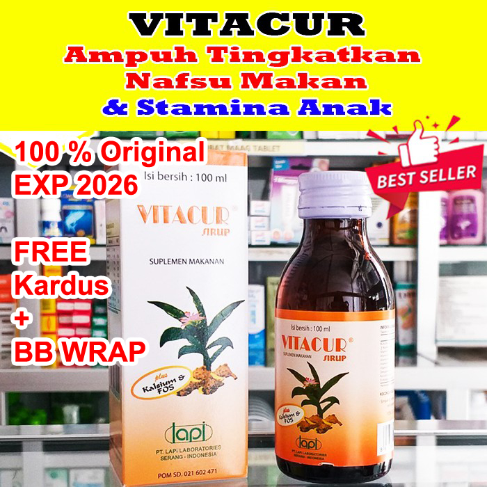 Jual VITACUR Sirup 100 ml Vitamin Nafsu Makan Anak & Stamina Anak ...