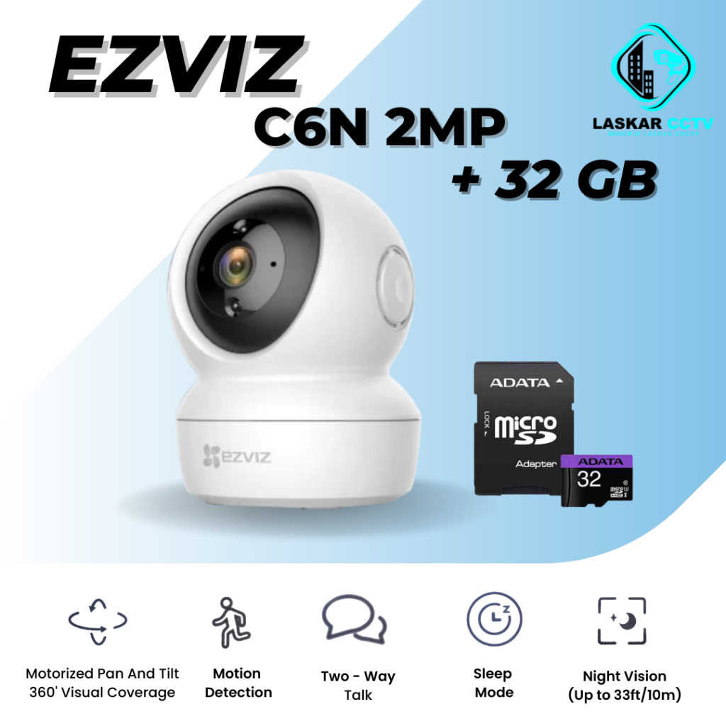 Jual Ezviz C6N 1080p+ INCLUDE MEMORY 32GB Indoor Wifi IP Cam CCTV ...